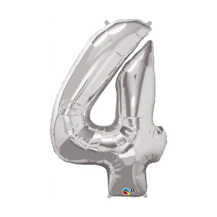 Balon Foil Angka 4 - 40 CM / Balon Angka 4 / Balon Ulang tahun / Balon ...