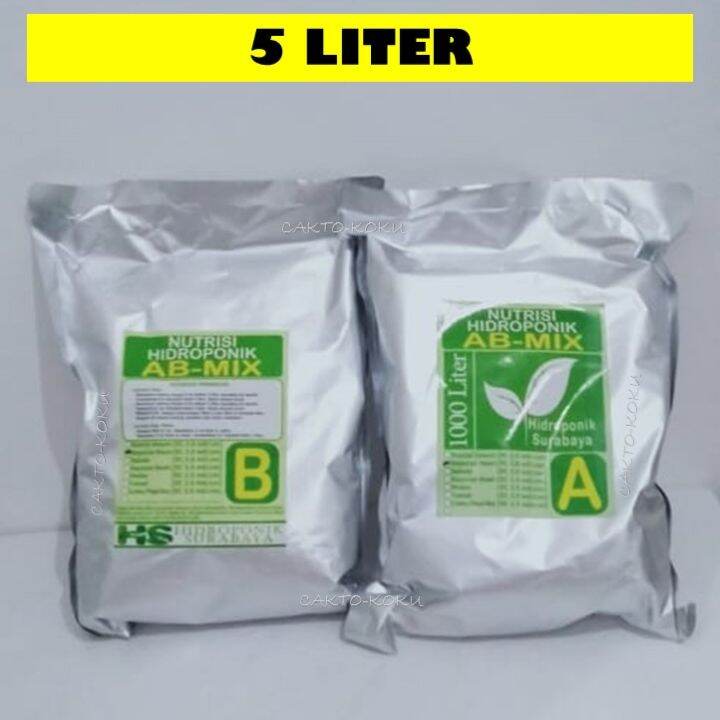 pupuk nutrisi ab mix hidroponik surabaya abmix hydroponic 5 liter ...