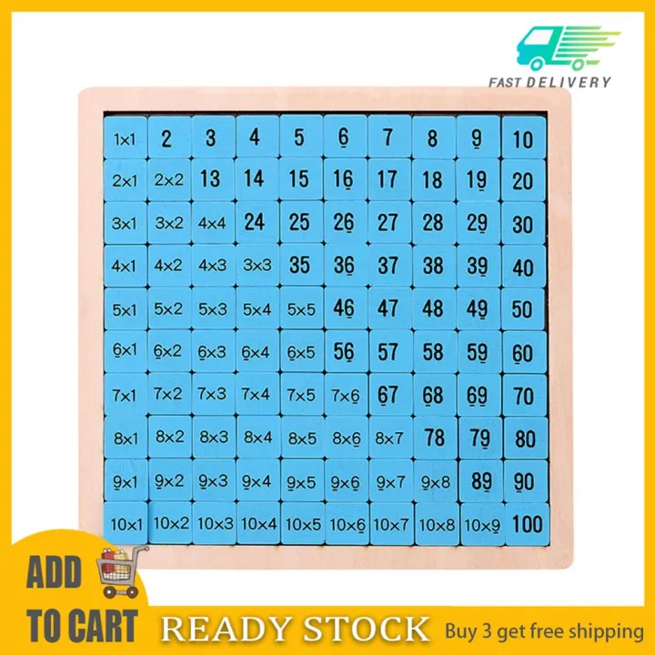 Wooden Hundred Board for Kids Multiplication Board Math Game Preschool ...
