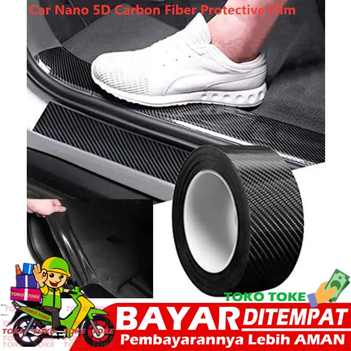 Stiker Pelindung Mobil dan Motor Carbon Fiber Car Wrap Vynil 5 Meter ...