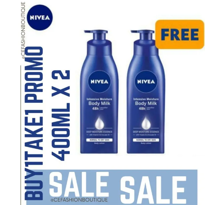 NIVEA BUY1TAKE1 NIVEA INTENSIVE MOISTURE BODYMILK LOTION 400ML+400ML ...