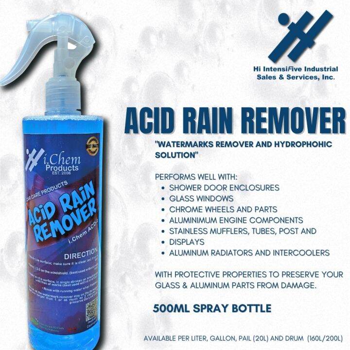 ACID RAIN REMOVER 500ml SPRAY BOTTLE (WATERMARKS REMOVER GLASS RESTORER ...