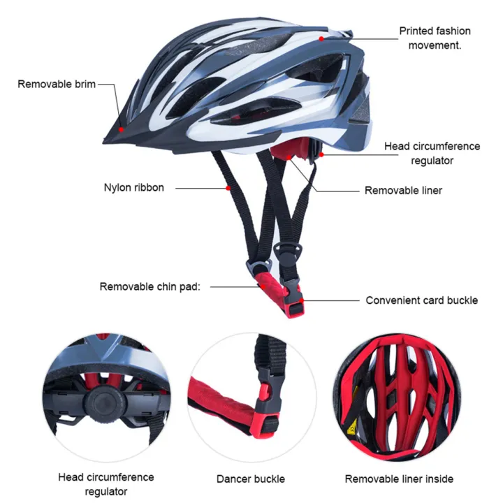 TECWHALE One-Piece Cycling Helmet Professional Ultralight Unisex Racing ...