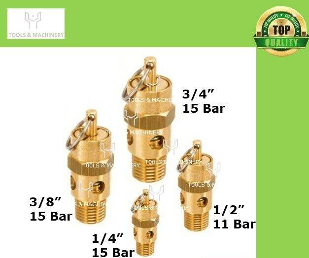 TH 11BAR, 15BAR, 35BAR BRASS PRESSURE RELIEF VALVES SAFETY VALVE FOR ...