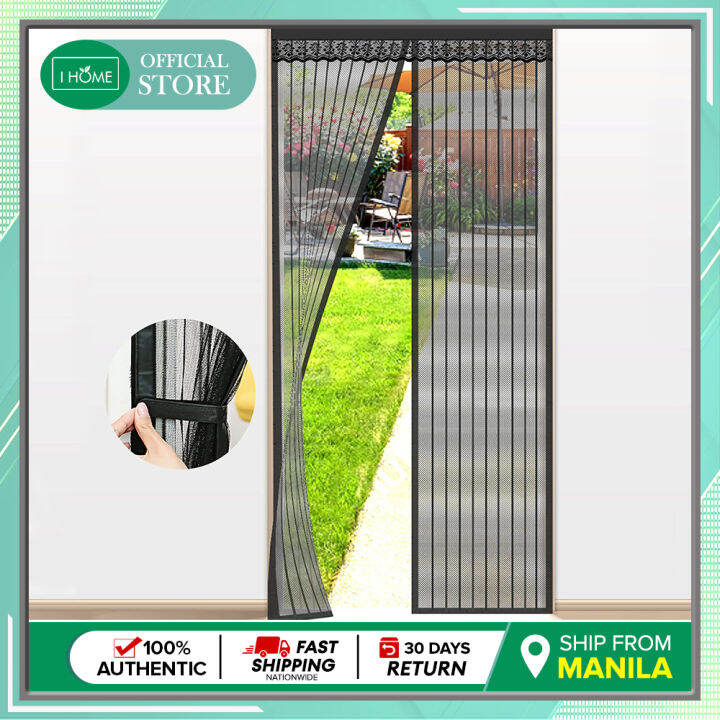 I Home Random Design Magnetic Screen Door Curtain, Anti Mosquito Insect ...