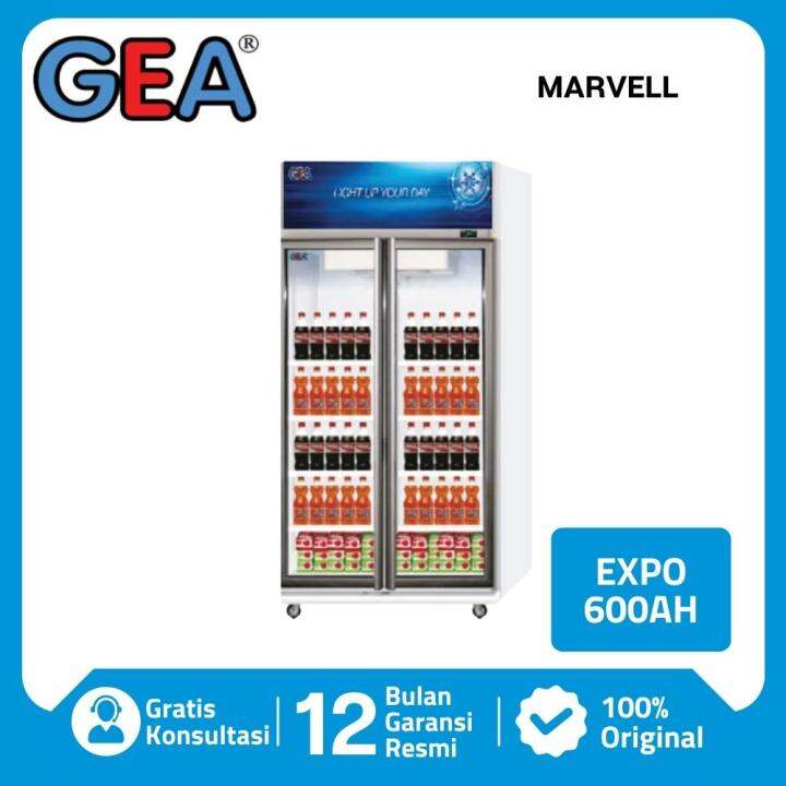 GEA EXPO 600AH/CN SHOWCASE LEMARI PENDINGIN DISPLAY COOLER 2 PINTU ...