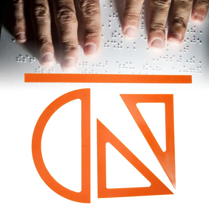 Braille Ruler Kit Learning Braille Measuring Ruler for Braille School ...