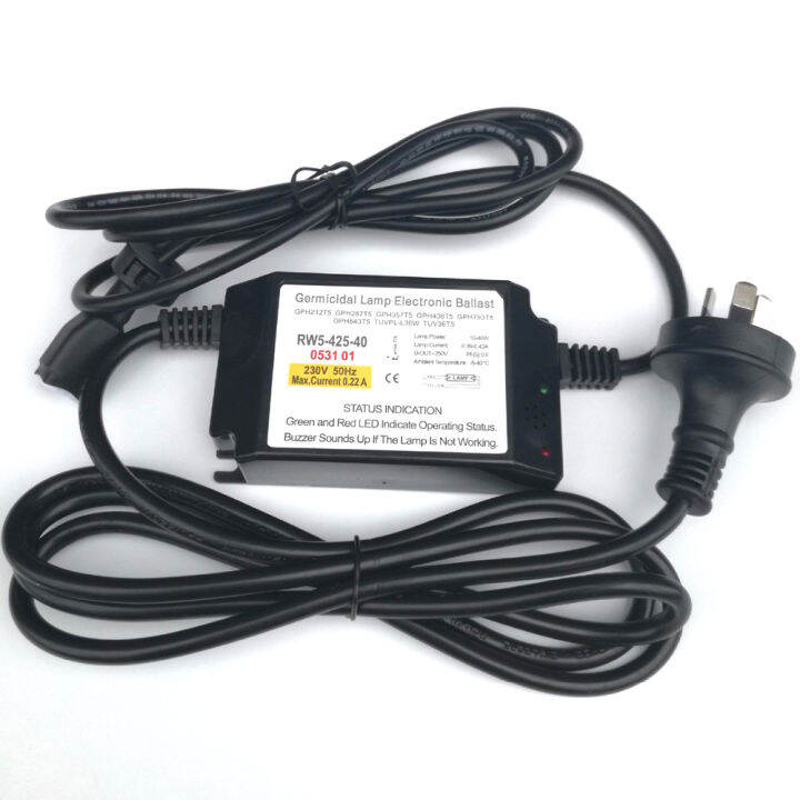 TEPRO Australian Germicidal Lamp Electronic Ballasts 40W UV Ballast RW5-425-40 for GPH436T5 ...