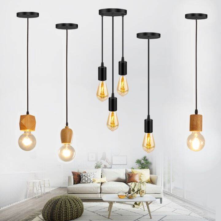 Vintage Industrial Retro Pendant Light Ceiling Light Black 3 Head Drop ...