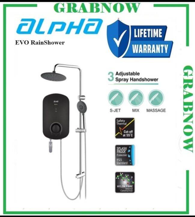 ALPHA - EVO RainShower Instant Water Heater (non Pump) | Local singapore warranty | Express Free ...