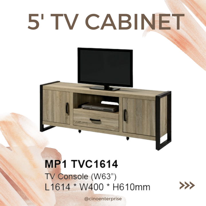 [READYSTOCK] 5 Feet TV Cabinet / Console TV / TV Rack Wood / Modern ...
