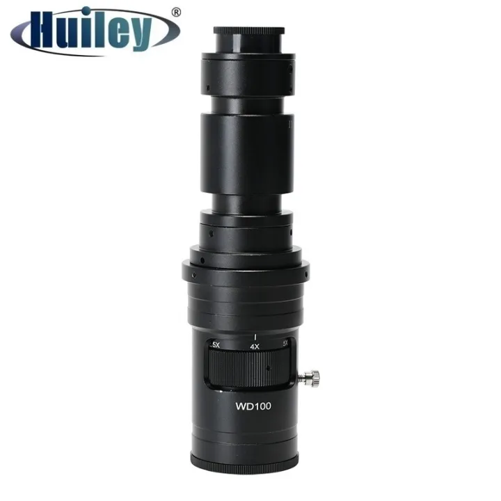 Adjustable 180X 400X Magnification Zoom C-mount Lens Adapter for ...