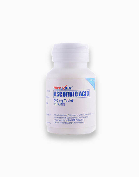 RITEMED Ascorbic acid 500mg 100 Tablet | Lazada PH
