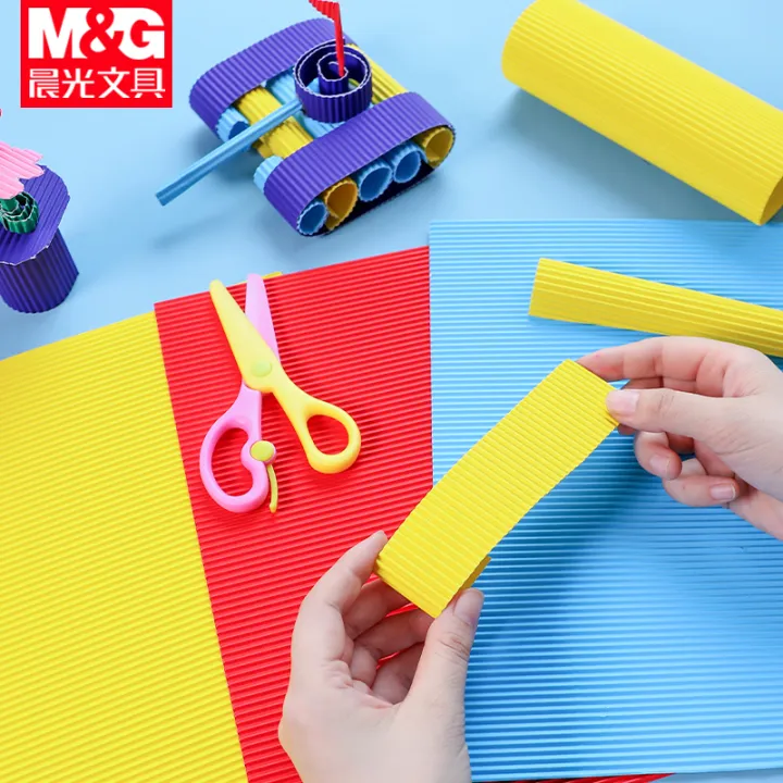 Morning light 10 color corrugated paper diy works students a4 children ...
