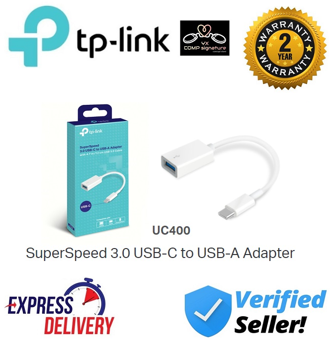 TP-Link TL-UC400 / UC400 SuperSpeed 3.0 USB-C to USB-A Adapter | Lazada