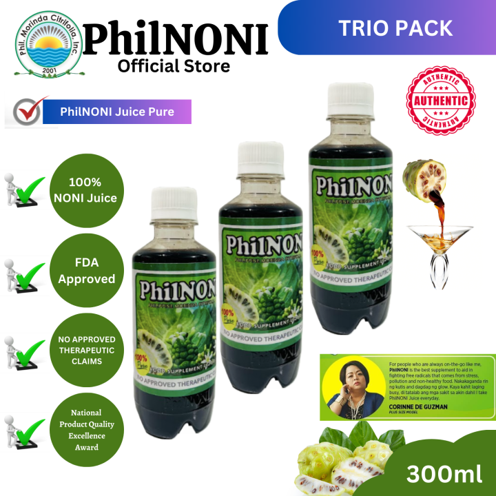 PhilNONI Juice 300mL TRIO PACK | Made from the top quality NONI Fruits ...