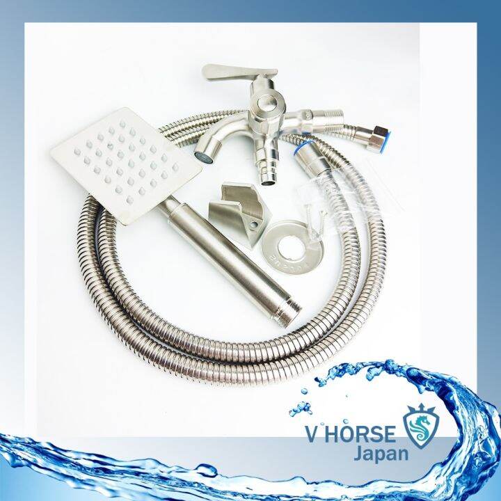 vhorse SUS304 Stainless Telephone shower set with two way faucet ...
