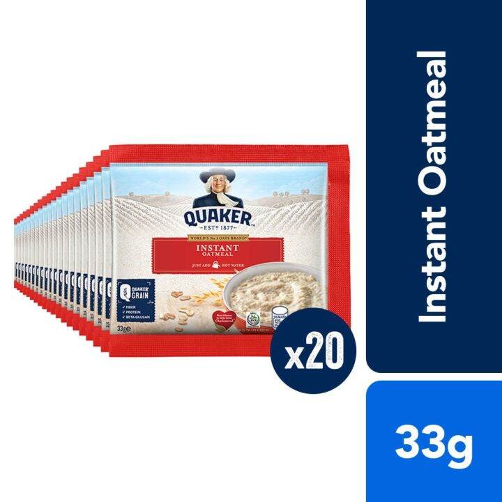 Quaker Instant Oatmeal 33g (Pack of 20) | Lazada PH
