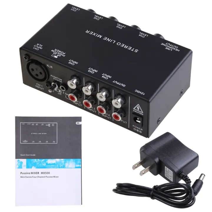 MX500 Mini Stereo Microphone Mixer Rca 5-Channel Mixer Small Mixer ...
