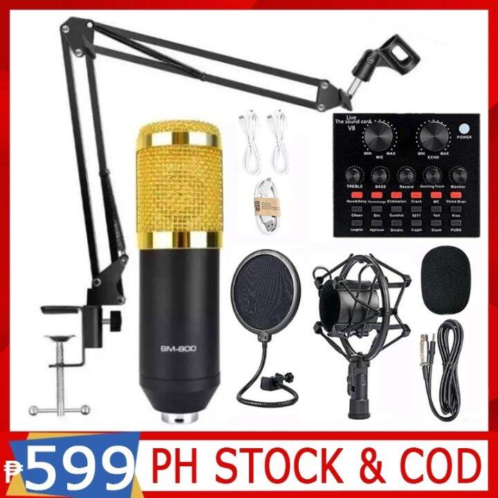 【in stock】 【COD】Original BM-800 Condenser Microphone Kit with V8 ...