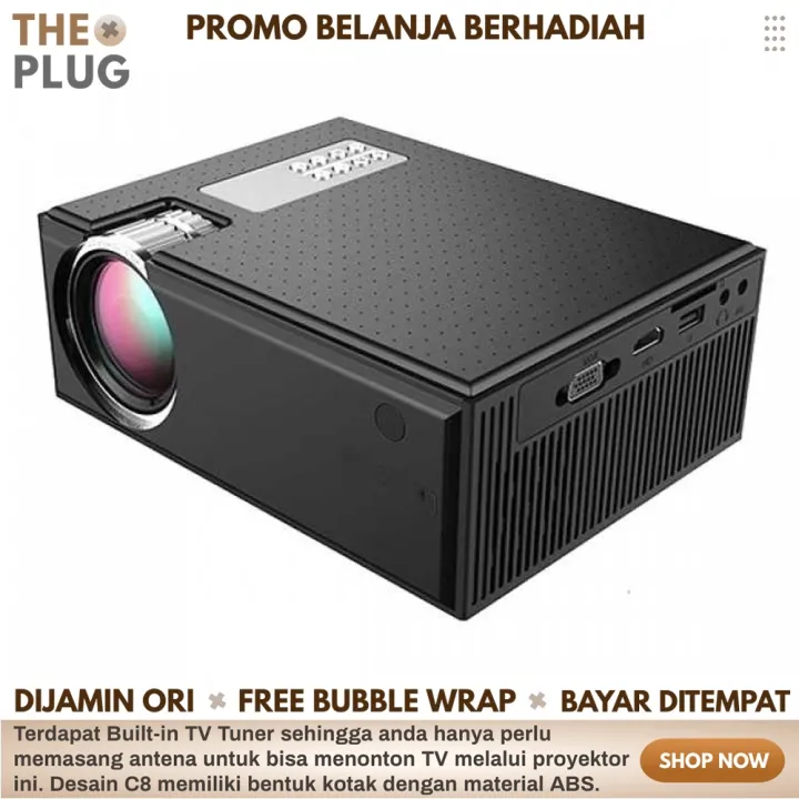 Projector Proyektor Layar Tancap 1080P 1800 Lumens infocus Infokus ...