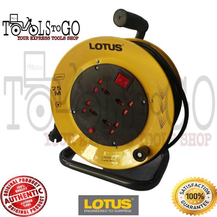 TTG LOTUS Cable Reel Extension Wheel Outlet AWG 16 25M LTEX25CR | Lazada PH