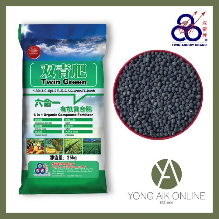 [BAJA 25KG] TWIN GREEN - 6 in 1 Organic Compound Fertilizer | BAJA ...