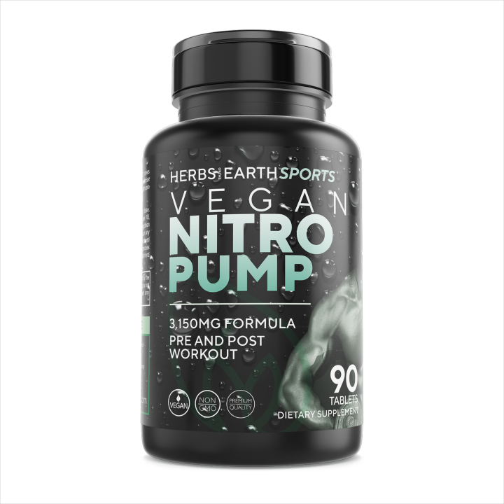 NitroPump Nitric Oxide Supplement NON-GMO Extended Release Formula 3,150MG, All Day Boost, Heart ...
