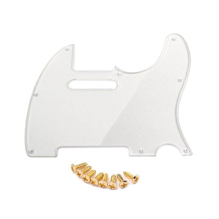 11 Hole 1 Ply Transparent Clear Guitar Pickguard Scratch Plate for for ...