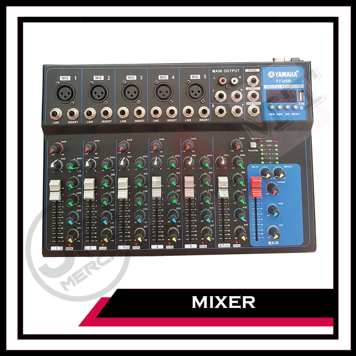 Yamaha Inspired F7-USB 7 Channel Professional Mixer (Actual Photo ...