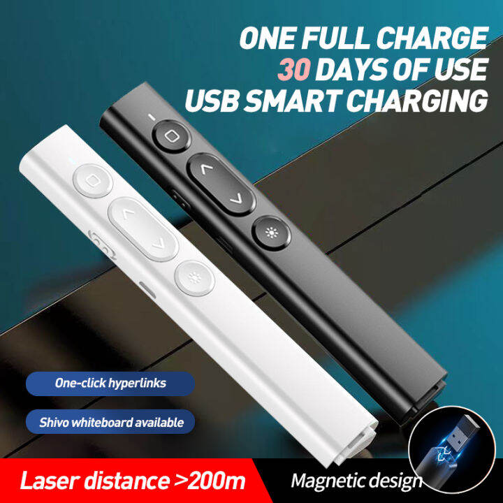 Wireless Pointer Presentation Rechargeable Clicker for PowerPoint Laser PPT Presenter Remote ...