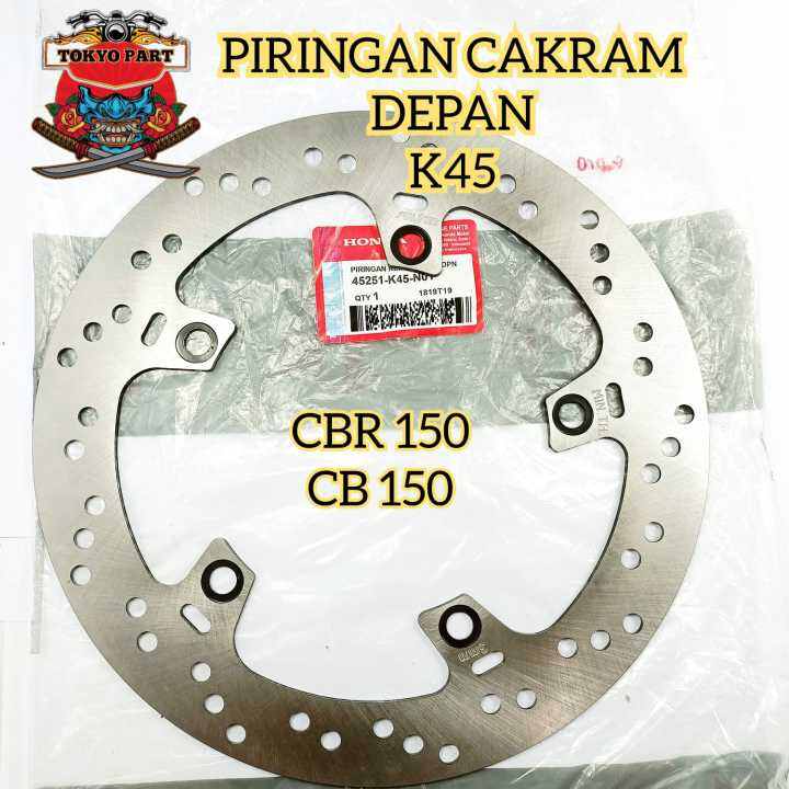 PIRINGAN CAKRAM DEPAN HONDA K45 KUALITAS ORIGINAL HONDA, PRESISI SANGAT BAGUS PENGEREMAN STABIL ...