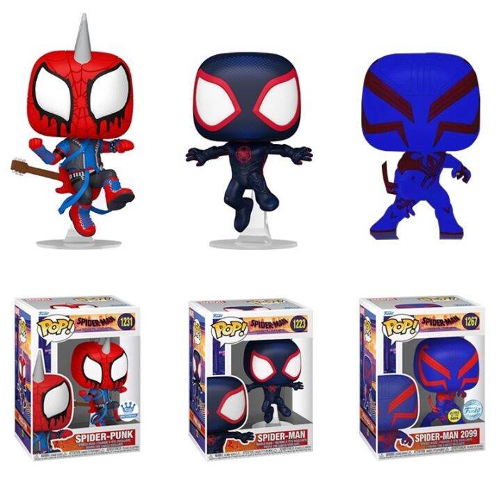 Funko Pop! Spider-Man Miles Miguel #1223 Spider-Punk #1231 Vinyl Action ...