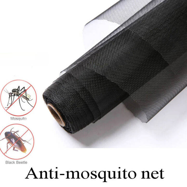 Black Window DIY Mesh Insect Screen Black Durable Anti Mosquito Net ...
