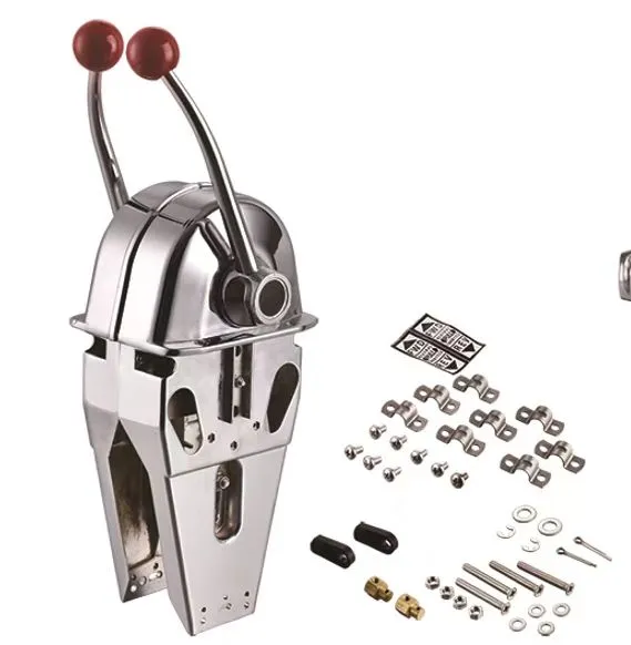 Winibo Universal Boat Dual Lever Throttle Control,Marine Top Mount Twin ...