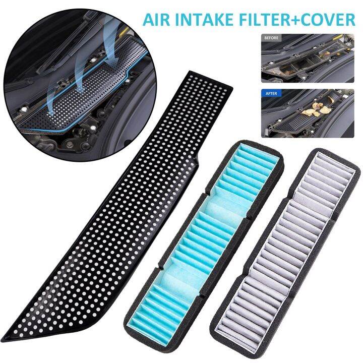Air Intake Filter For Tesla Model 3 2017-2020 Grille Cover Inlet Vent ...