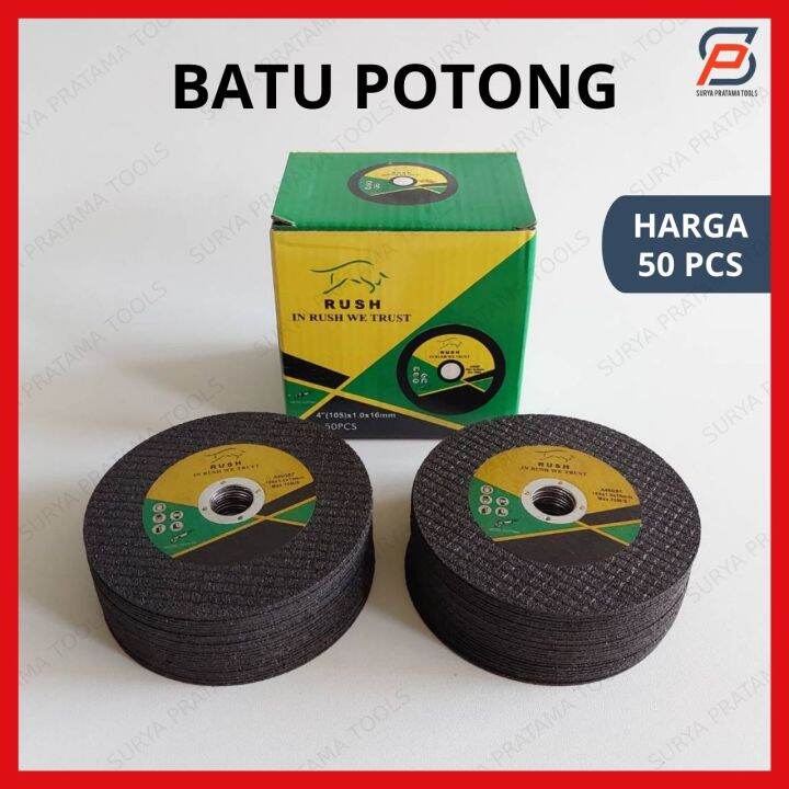 [50 PCS] BATU GERINDA GURINDA 4" POTONG BESI MATA GERINDA GURINDA ...