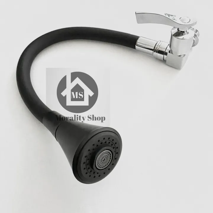 Kran Angsa TEMBOK Fleksibel HITAM VL1073-kran sink air bak cuci piring ...