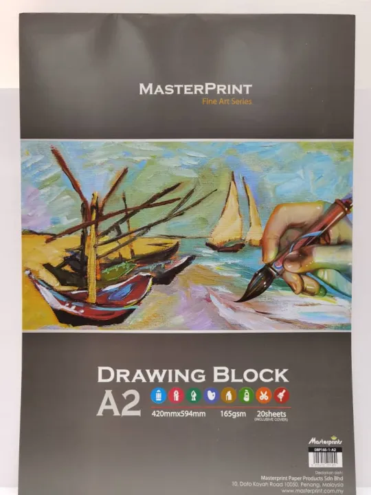 MasterPrint A2 Drawing Block 165gsm 20sheets | Lazada