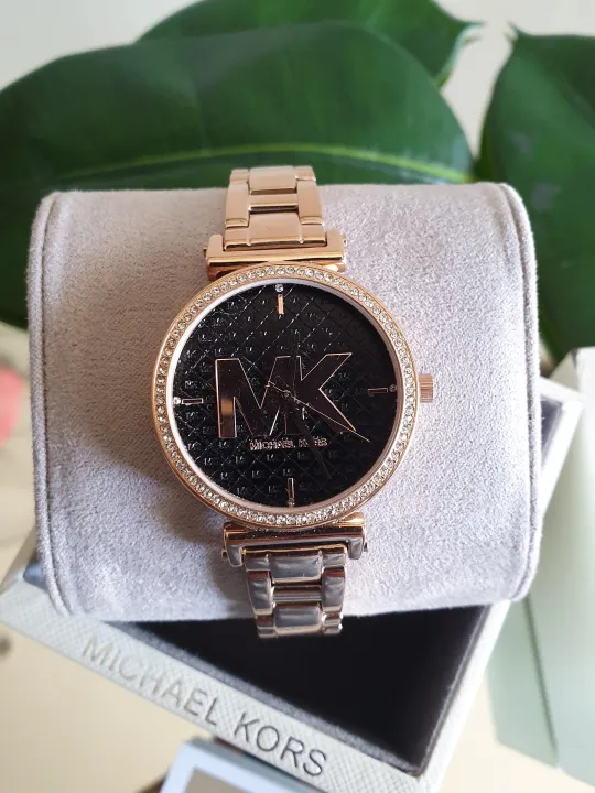 Authentic Michael Kors Sofie MK4335 Three-Hand 36mm Rose Gold , Black ...