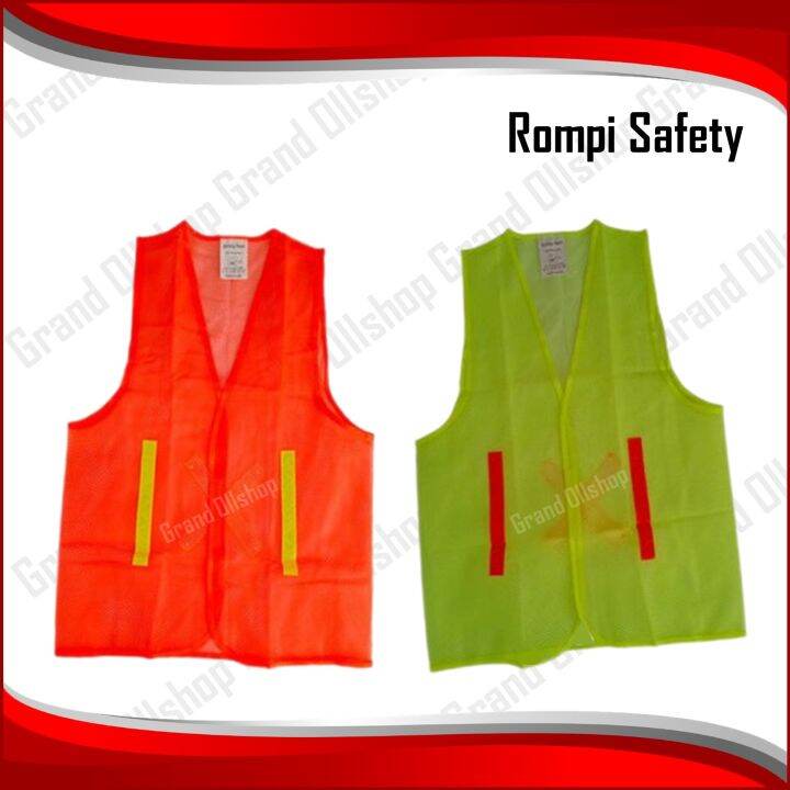 Rompi Safety Jaring Polyester / Rompi Jaring Hijau Oren / Rompi Kerja ...