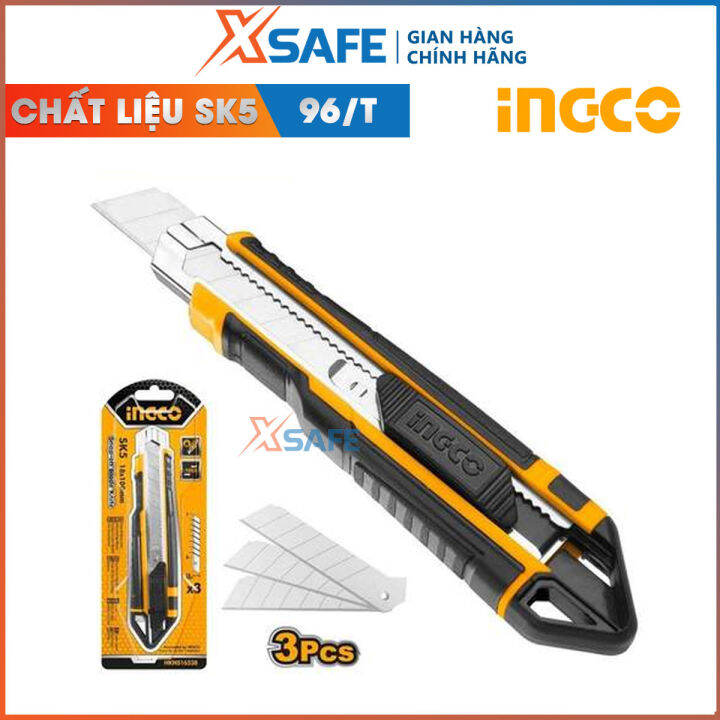 Dao rọc giấy INGCO HKNS16538 nút cố định dao tự động. Dao cắt giấy làm ...