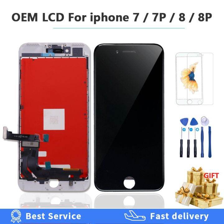 OEM LCD Display For iPhone 7 8 plus 7p 8p 5s Touch Screen with original Assembly Replacement ...