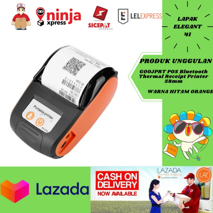 BISA COD GOOJPRT POS Bluetooth Thermal Receipt Printer 58mm / Kair print mini / Printer struk ...