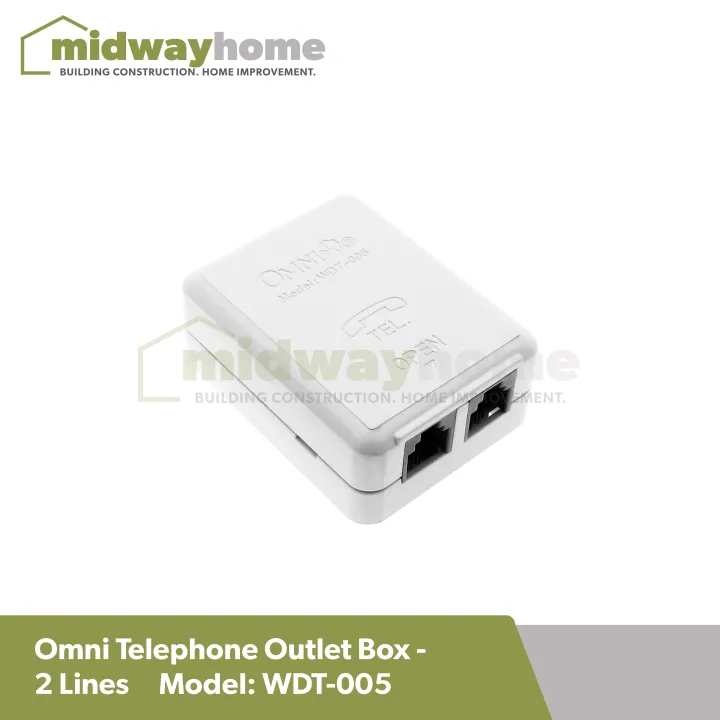 Omni Telephone Outlet Box - 2 Lines WDT-005 - 1 Pc | Lazada PH