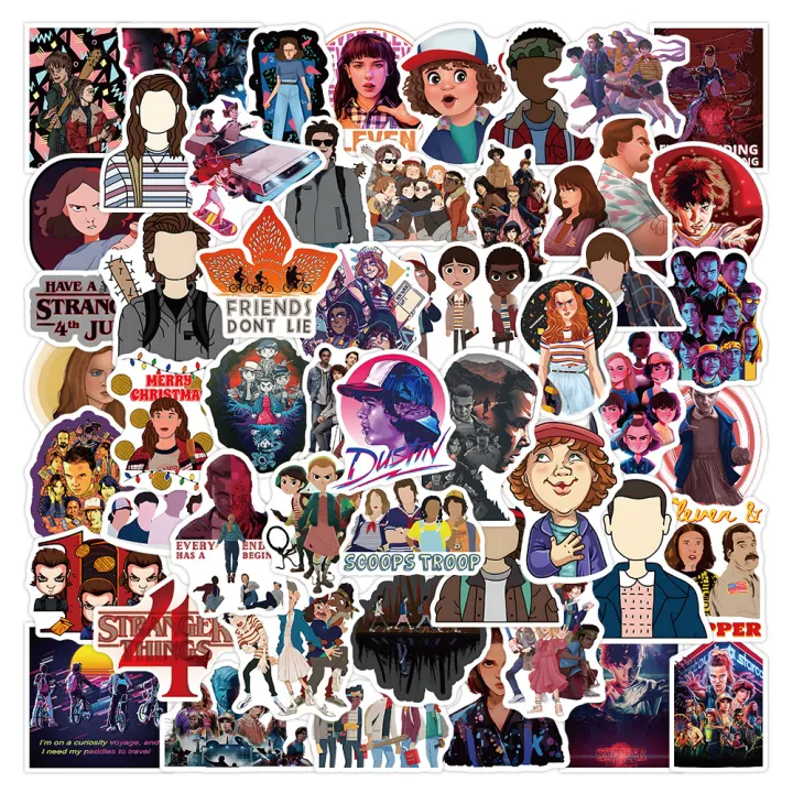 50pcs TV Show Stranger Things Season 4 Stickers For Children On The ...
