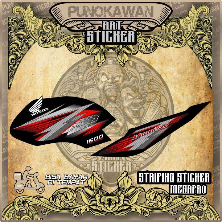 STICKER MEGAPRO DECAL STRIPING STIKER HEREX RACING VARIASI MOTOR ...