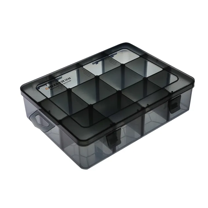 Mini rectangular multi-grid transparent plastic box tool storage ...