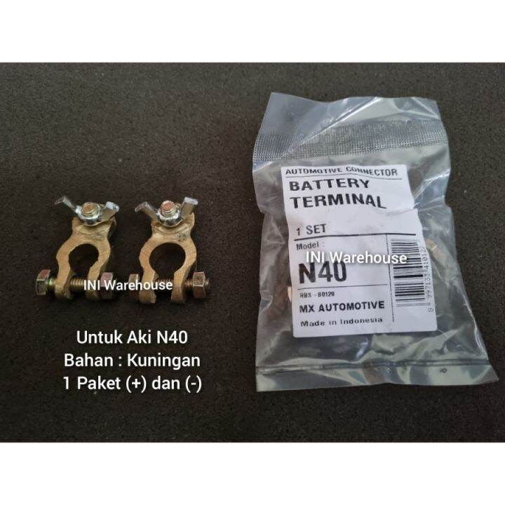Kepala / Terminal Aki N40 N 40 Baterai Batere Mobil Kuningan Brass ...
