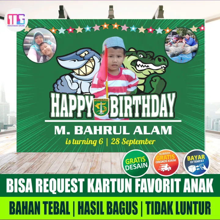 Cetak Banner Spanduk Ulang Tahun Ultah Anak TEMA sepak bola - Backdrop ...